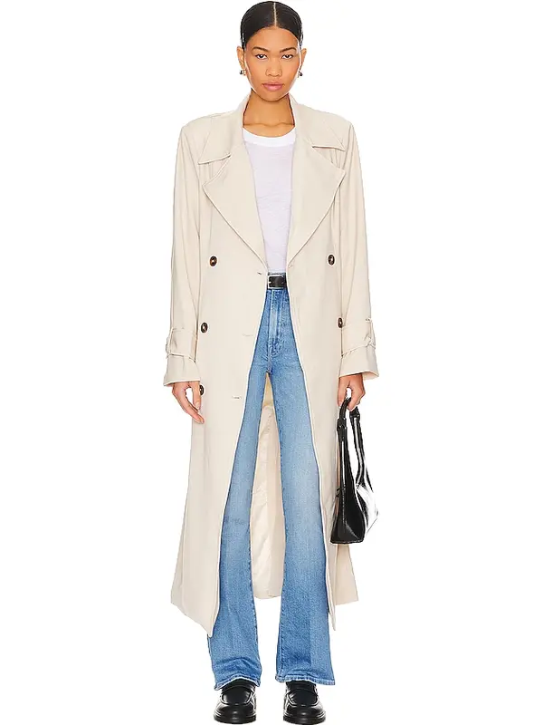 SNDYS Myka Trench Coat - Bone