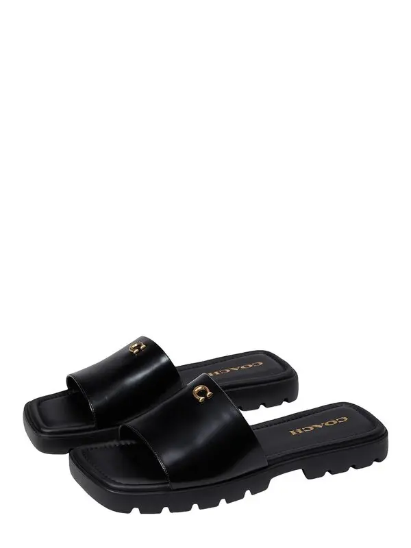 COACH Florence Slide Sandal - Black