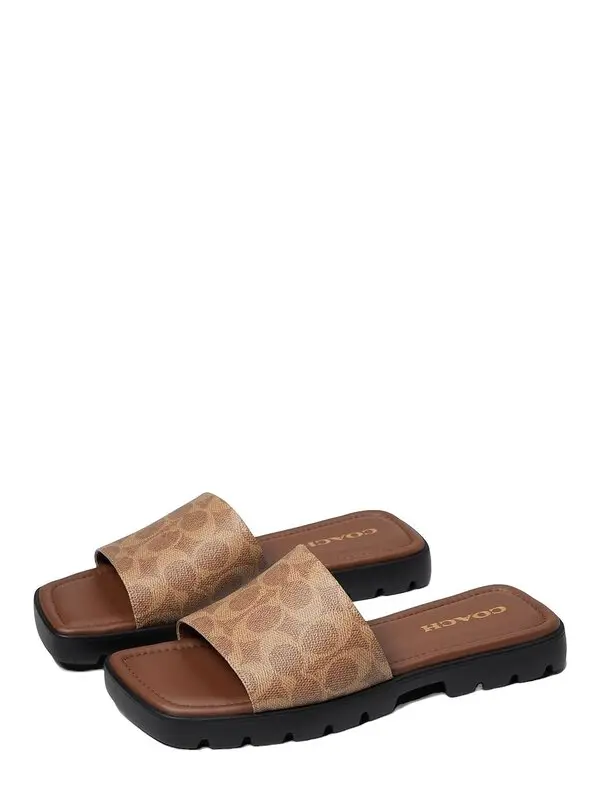 COACH Florence Slide Sandal - Brown