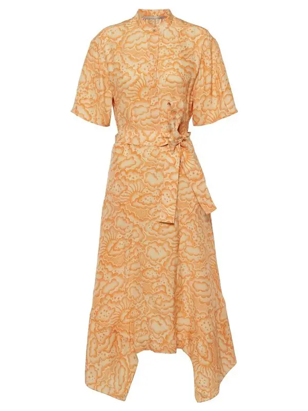 Stella McCartney Printed Silk Midi Dress - Multicoloured