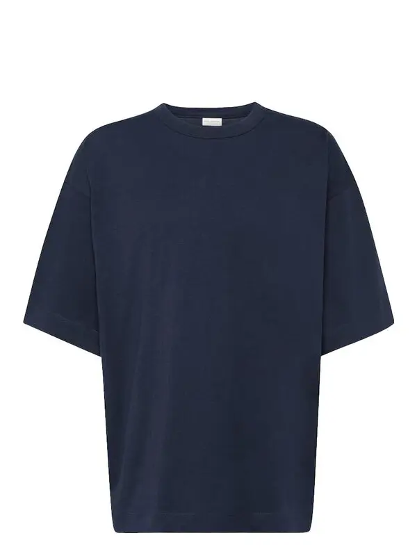 Dries Van Noten Cotton Jersey T-shrit - Blue