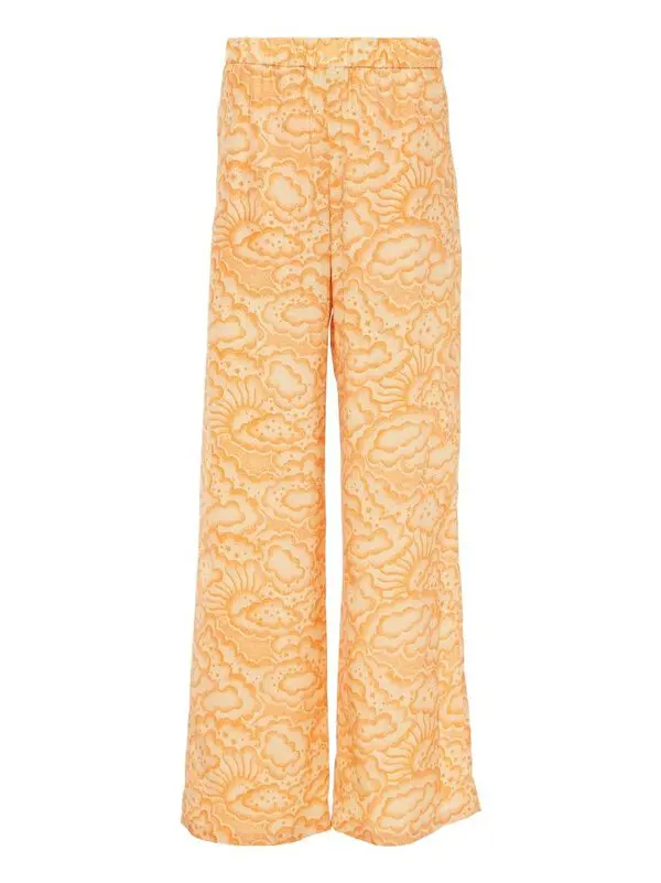 Stella McCartney Mid-rise Silk Pants - Multicoloured
