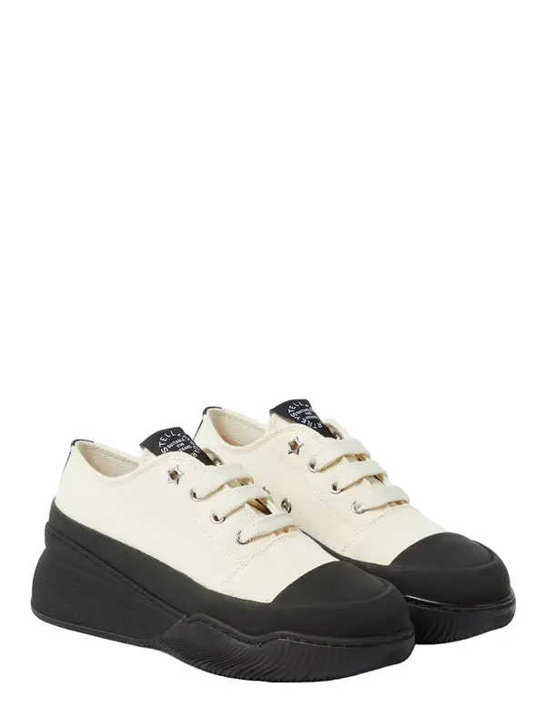 Stella McCartney Loop Canvas Platform Sneakers - Black