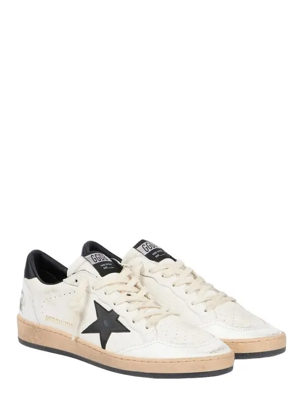 GOLDEN GOOSE Ball Star Leather Sneakers - White