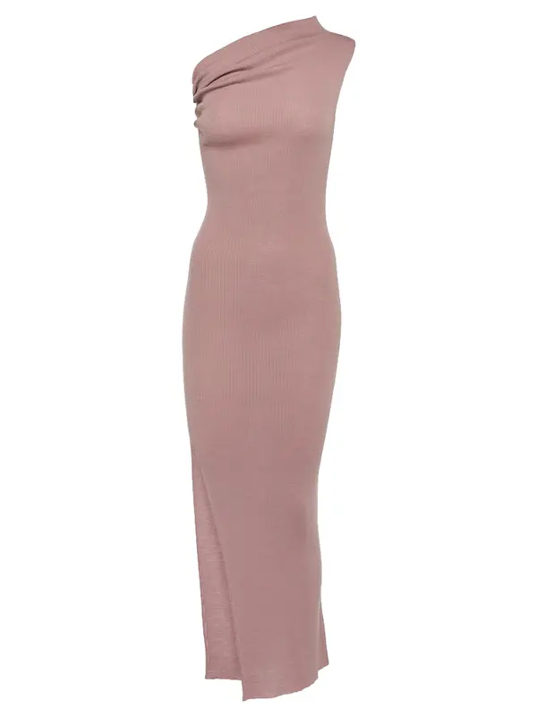 Rick Owens Athena Virgin Wool Maxi Dress - Pink