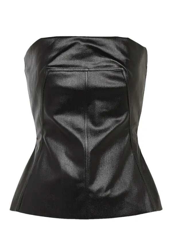 Rick Owens Lido Coated Denim Corset - Black