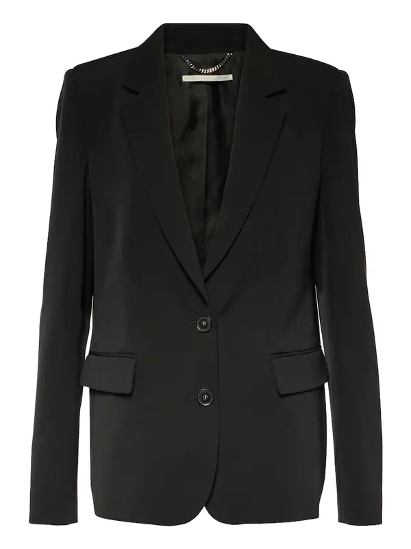 Stella McCartney Single-breasted Wool-blend Blazer - Black