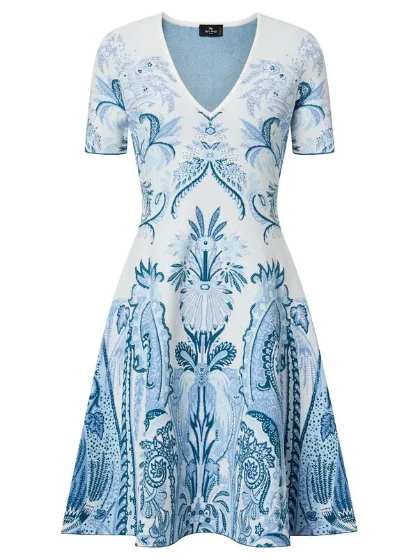 Etro Floral Minidress - Blue