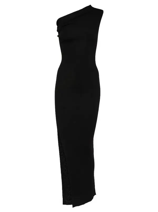 Rick Owens Athena Virgin Wool Maxi Dress - Black