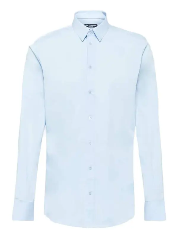 Dolce & Gabbana Cotton-blend Poplin Oxford Shirt - Blue