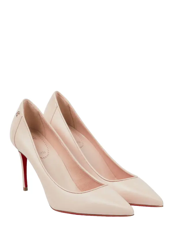 CHRISTIAN LOUBOUTIN Sporty Kate 85 Leather Pumps - Beige