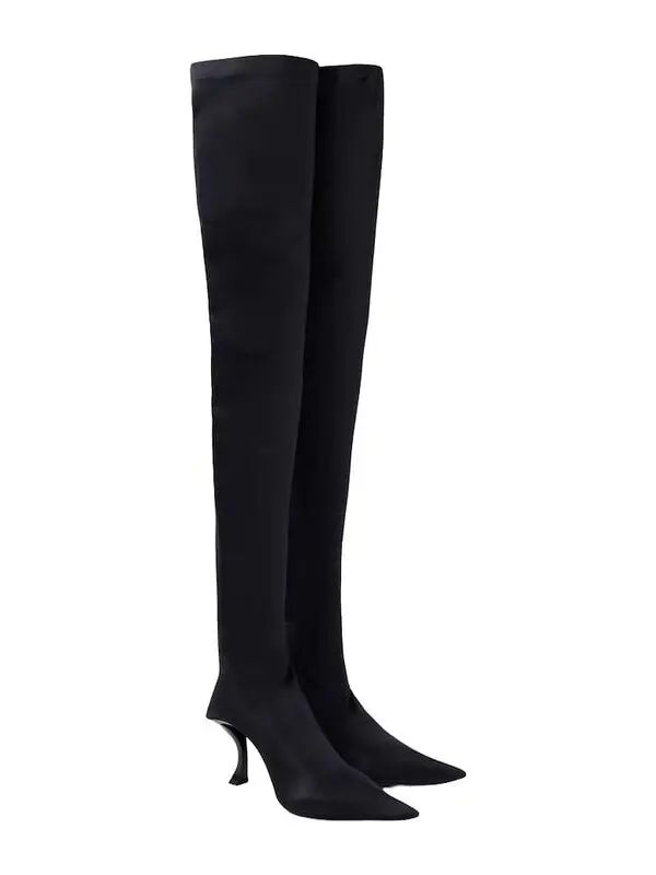 Balenciaga Hourglass Over-the-knee Boots - Black