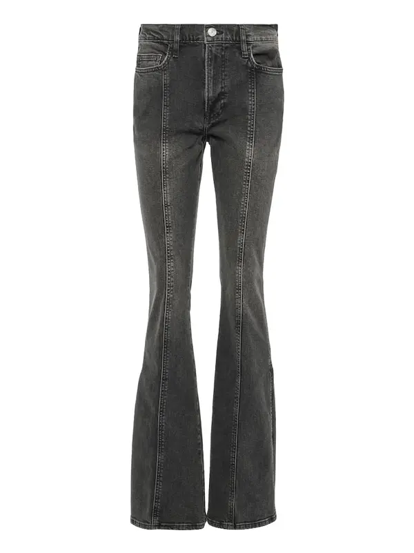 FRAME Le High Flare High-rise Jeans - Black