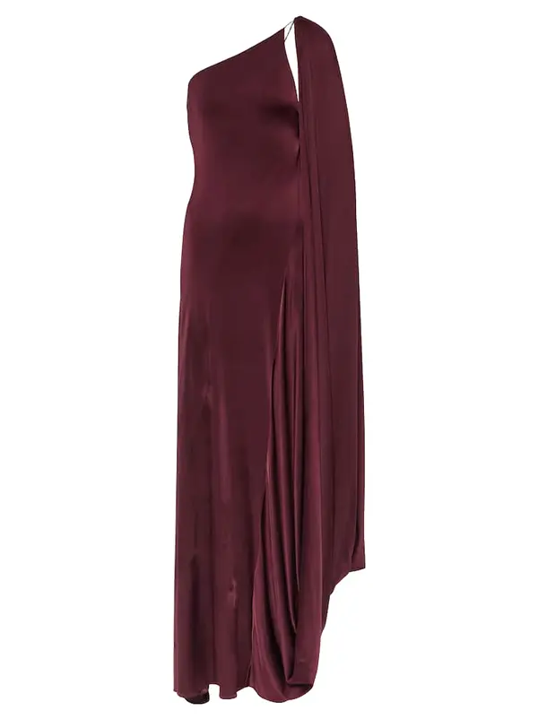 Stella McCartney Caped One-shoulder Gown - Red