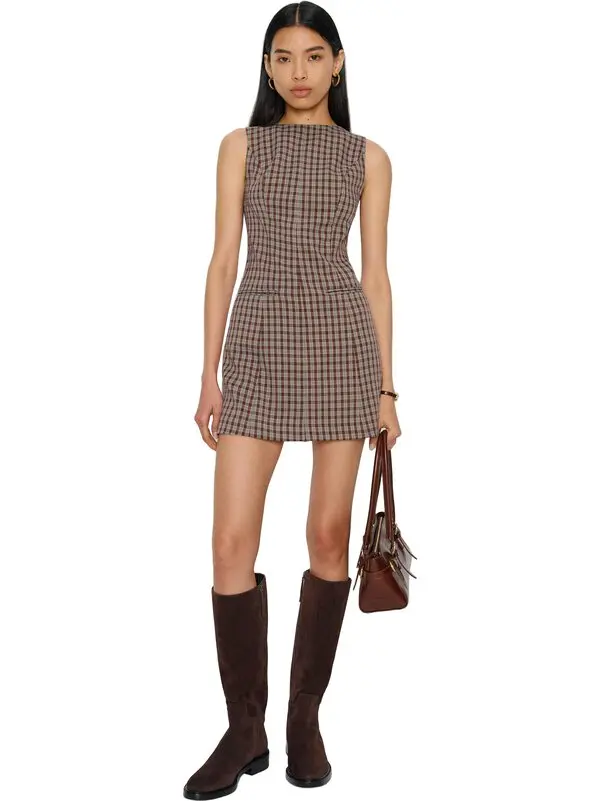 REFORMATION Citron Mini Dress - Brown