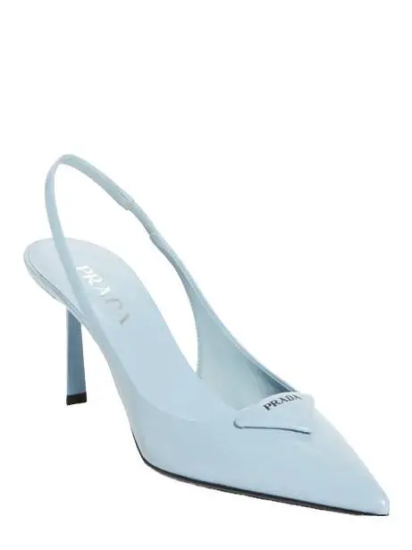 Prada Modellerie Pointed Toe Slingback Pump - Blue