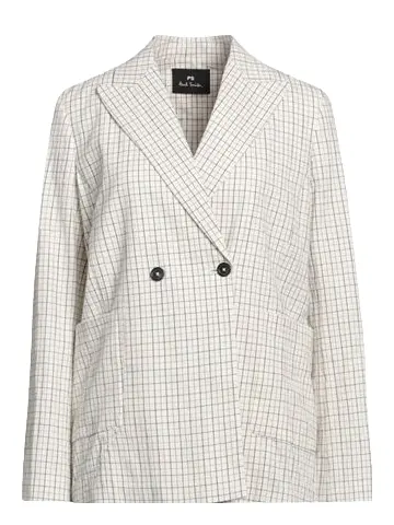 Paul Smith Double-breasted Checked Blazer - White