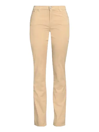 TRUSSARDI Solid Mid-rise Flared Trousers - Beige