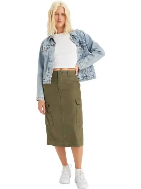 LEVI'S Cargo Midi Skirt - Olive