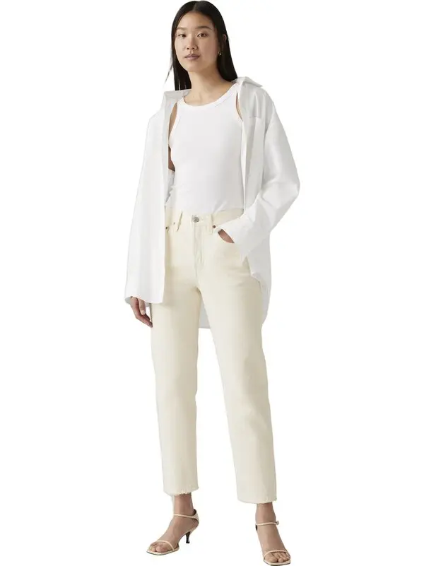 LEVI'S 501 Original Cropped Jeans - Ecru