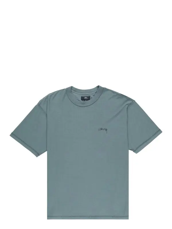 StÜssy Pigment Dyed Inside Out Crewneck T-shirt - Blue