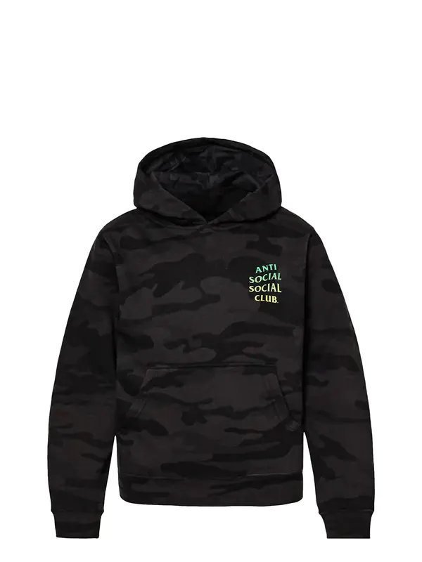 ANTI SOCIAL SOCIAL CLUB Cancelled Again Camo Hoodie - Black
