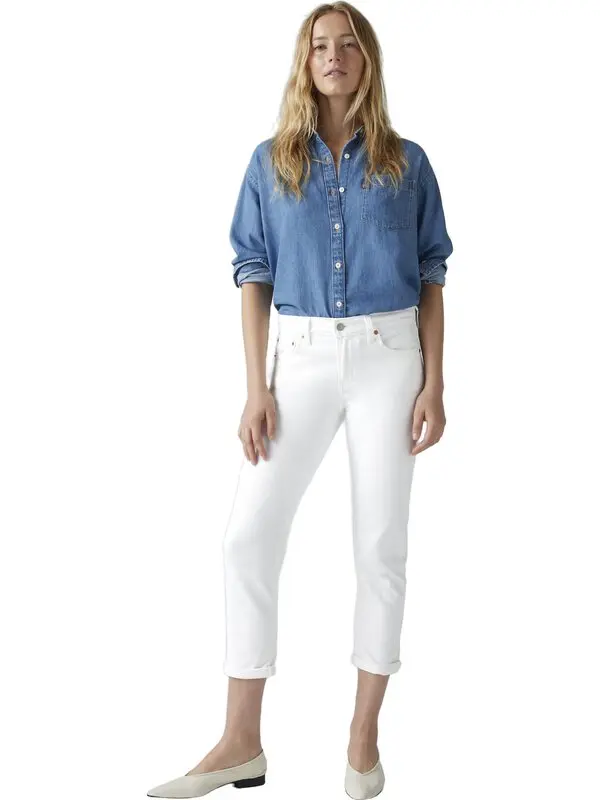 LEVI'S Boyfriend Mid-rise Jeans - Simply White