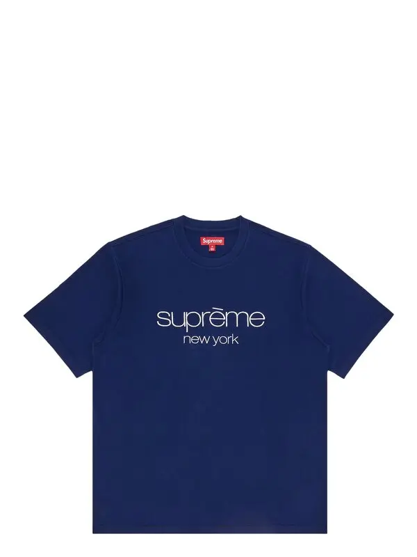 Supreme Classic Logo Short-sleeve Top 'navy - Blue
