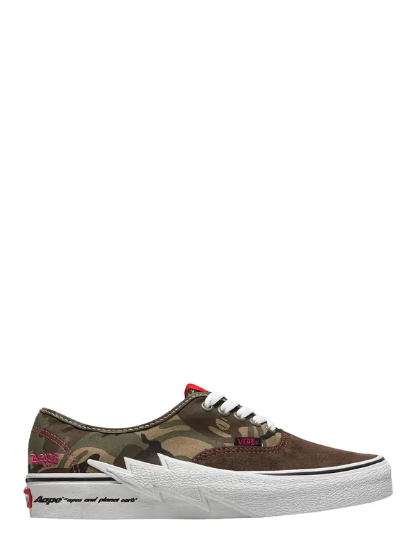 VANS Aape X Authentic Bolt Camo Sneakers - Green