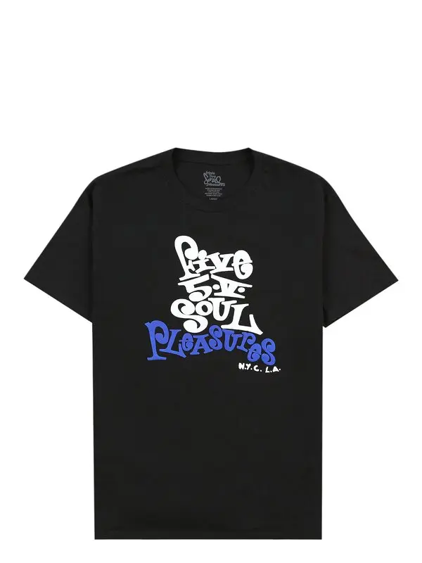 PLEASURES Five 5 V T-shirt - Black
