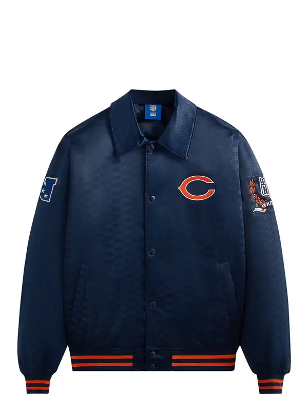 Kith Nfl: Bears Satin Bomber Jacket - Blue