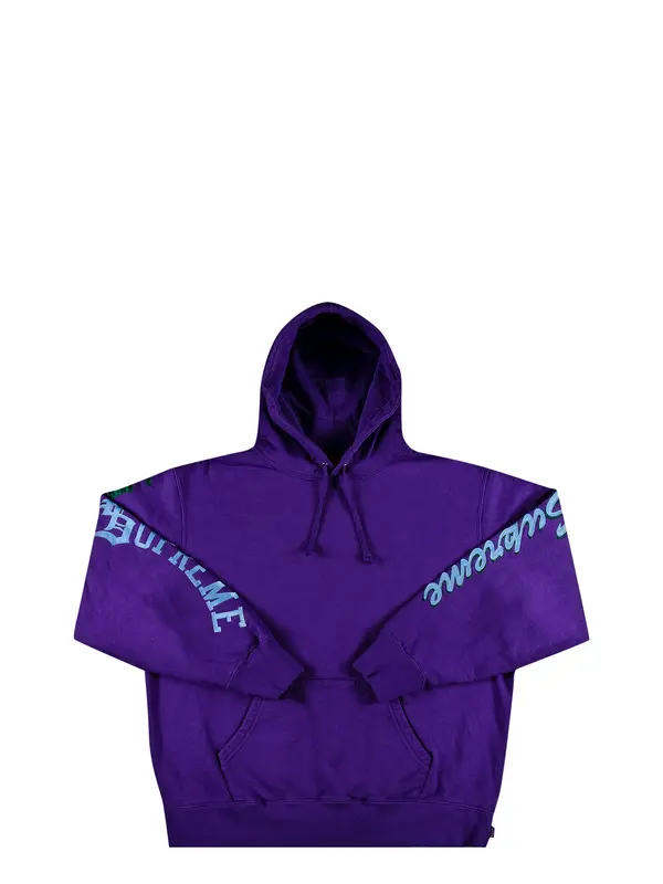 Supreme Multi Logo Hooded Sweatshirt - Purple