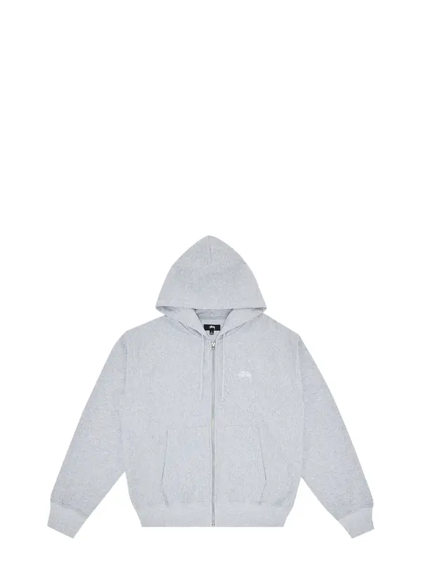 StÜssy Stock Logo Zip Hood - Grey