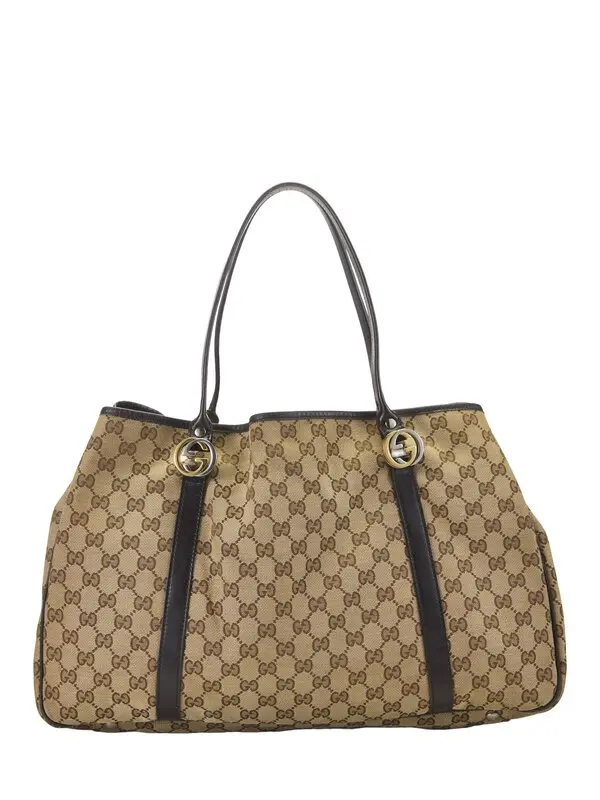 Gucci Original Gg Canvas Twins Tote - Brown