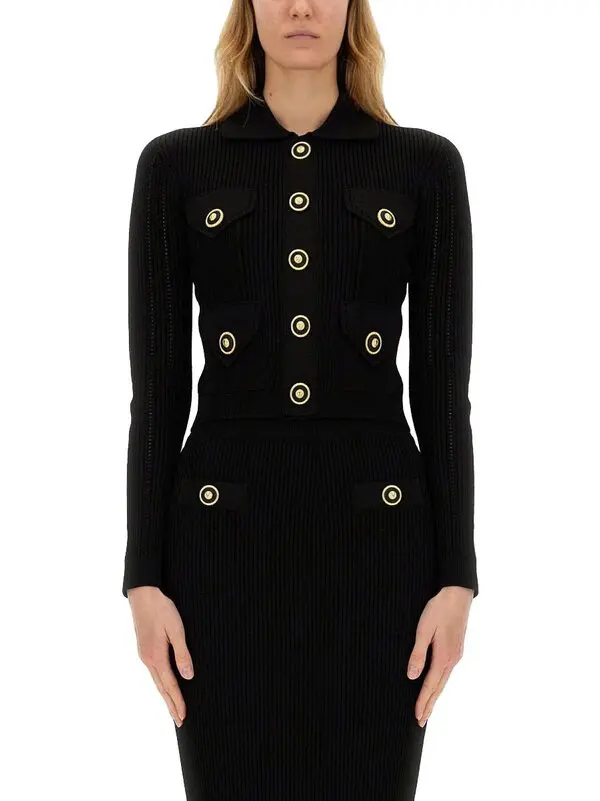 Balmain Knitted Cardigan - Black