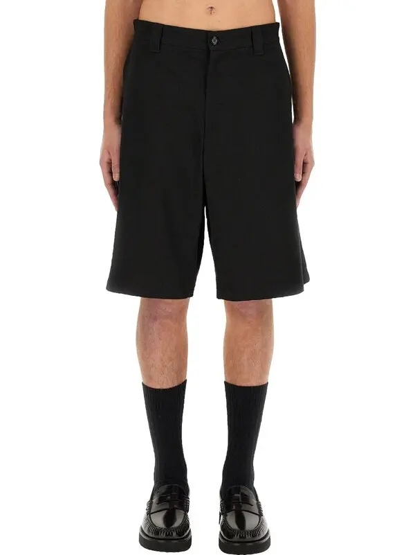 Moschino Bermuda Shorts With Logo - Black