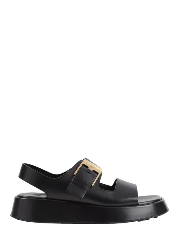 TOD'S Calf Leather Sandals - Black