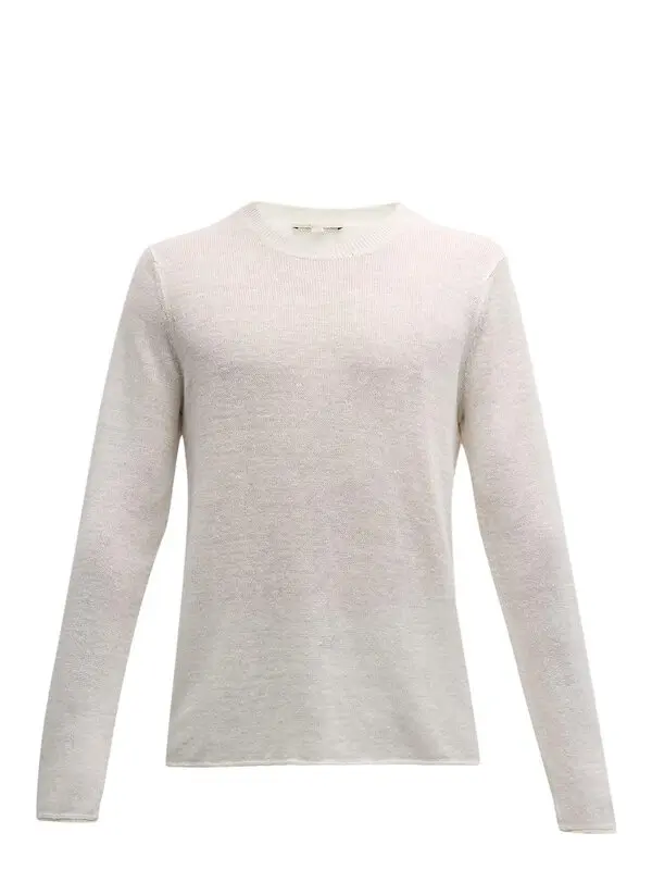 Onia Kevin Linen Crewneck Sweater - White