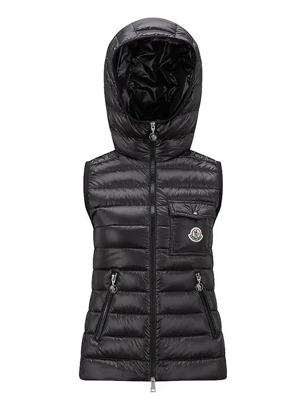 Moncler Gylgos Quilted Hooded Vest - Black