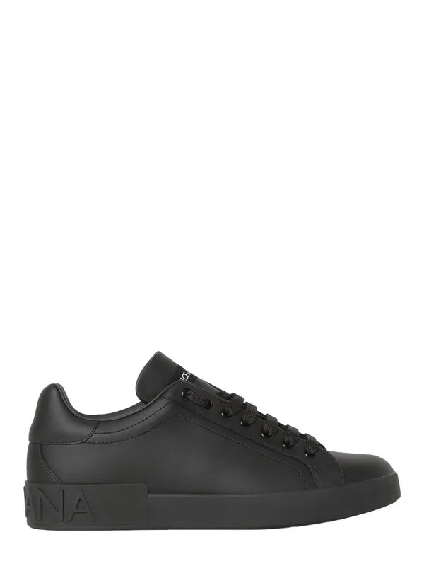 Dolce & Gabbana Portofino Smooth Calfskin Sneakers - Black