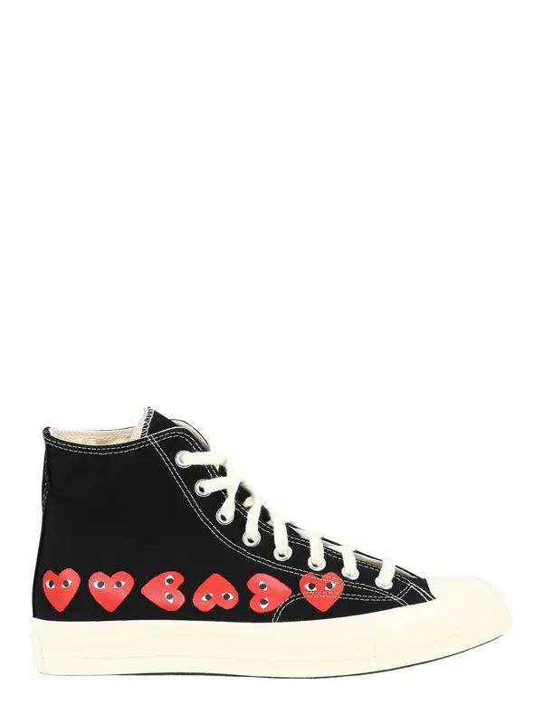 Play Comme Des Garcon Small Hearts High-top Sneakers - Black