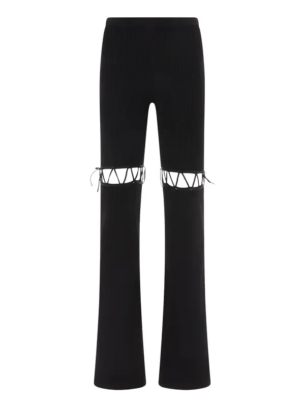 NENSI DOJAKA Flared Laced Leggings - Black