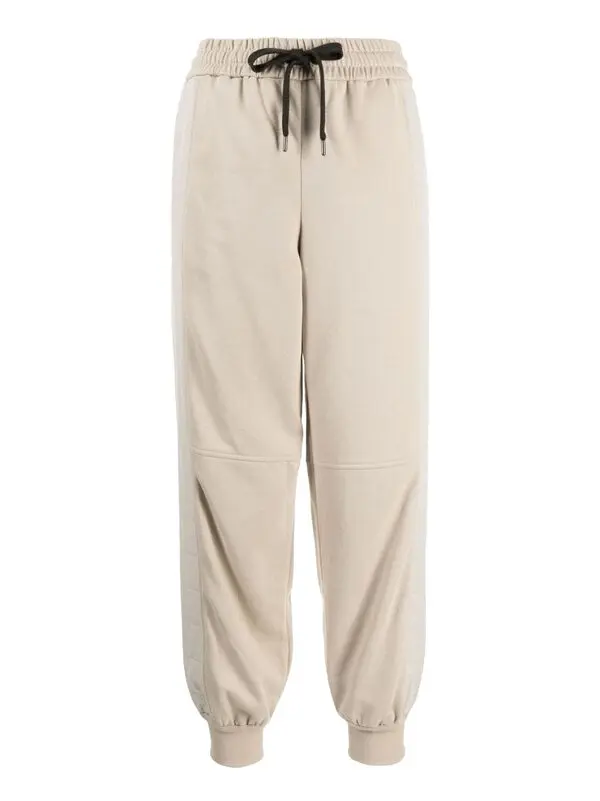 Brunello Cucinelli Panelled Jersey Track Pants - Neutrals