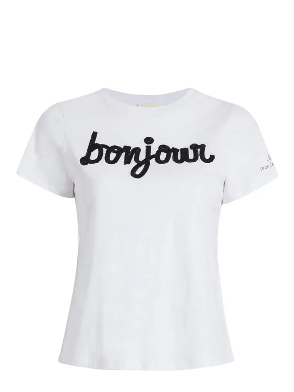 Cinq À Sept Bonjour Cotton T-shirt - White