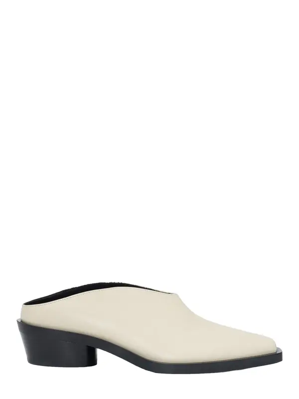Proenza Schouler Bronco Leather Mules - Neutrals