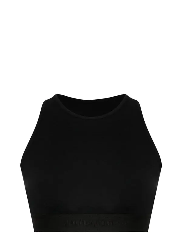 Palm Angels Logo-tape Racerback Bralette - Black
