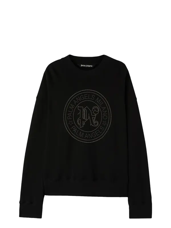 Palm Angels Milano Studded Sweatshirt - Black