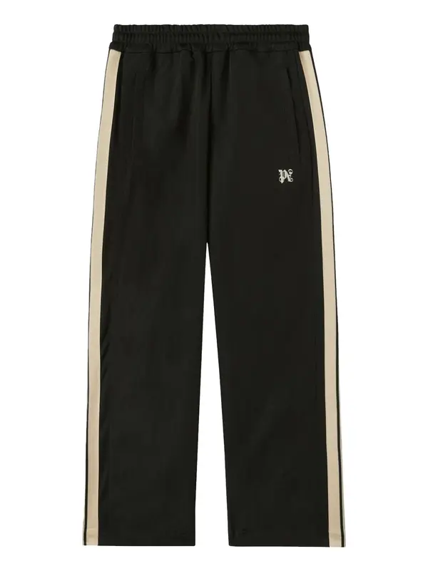 Palm Angels Monogram-embroidered Track Pants - Black