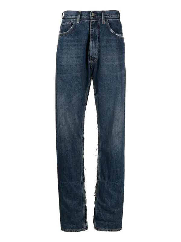 MAISON MARGIELA Wide-leg Ripped Jeans - Blue