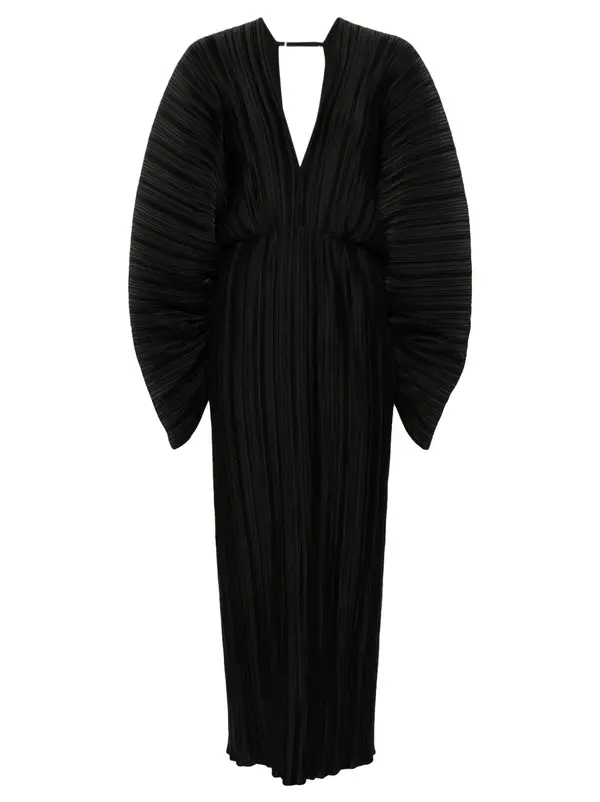 L'IDEE Galerie Pleated Gown - Black
